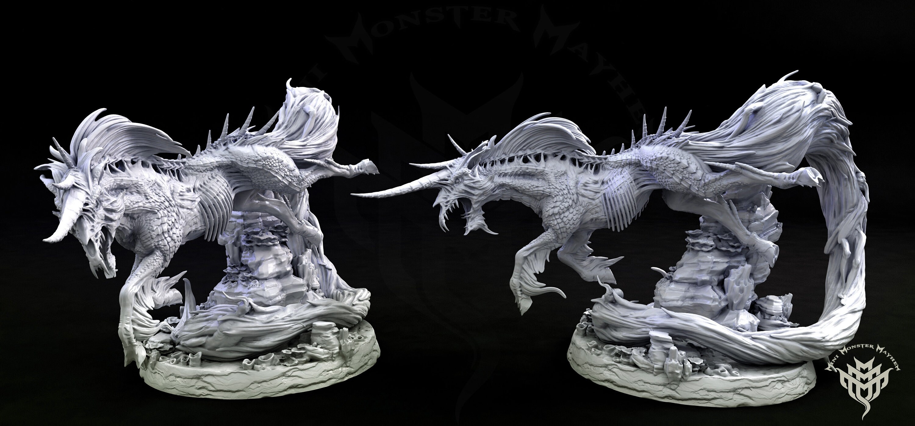 Corrupted Kirin Wrathful Lovecraftian Horror 3D Resin Printed - Etsy