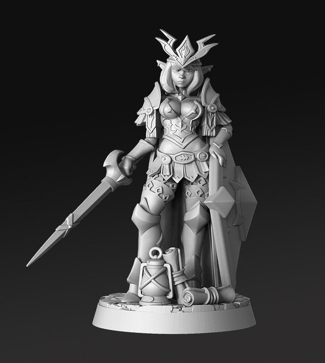 Sexy Elven Warrior Princess "iletia" Resin Miniature / 28mm / 32mm ...