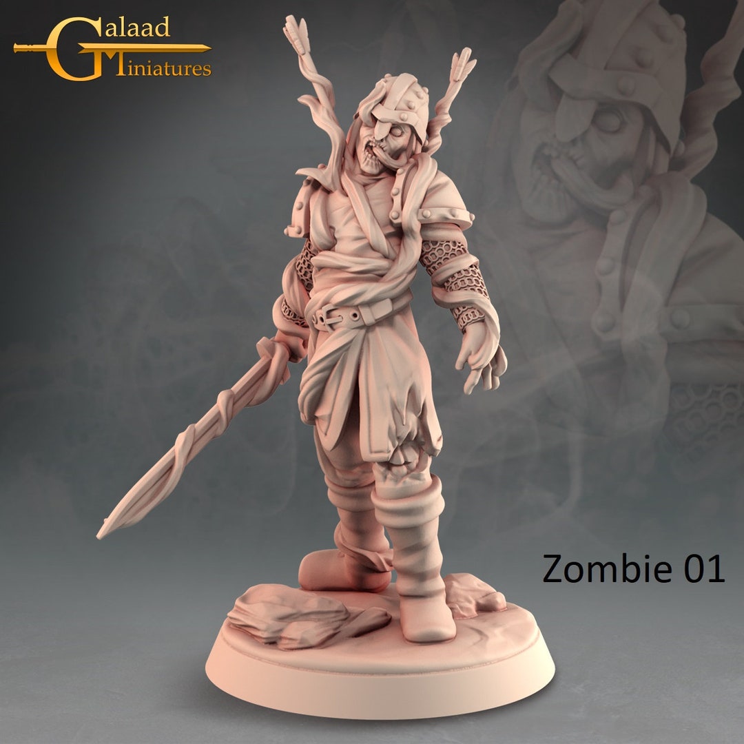 Zombie Horde Undead Horror Miniatures 32mm 28mm Resin Miniature ...