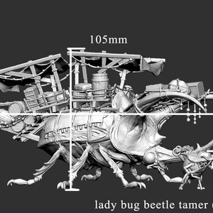 Large Beetle Beast 3D Printed Resin Miniatures D&D Dungeons and Dragons ...