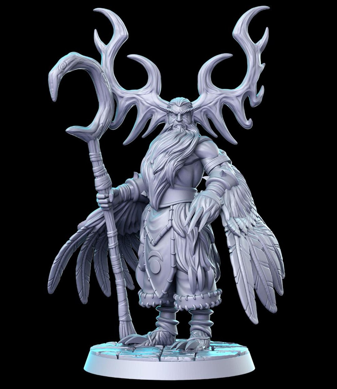 Malturion Elven Drow Druid Ranger Forest Creature 28mm 32mm D&D Resin ...