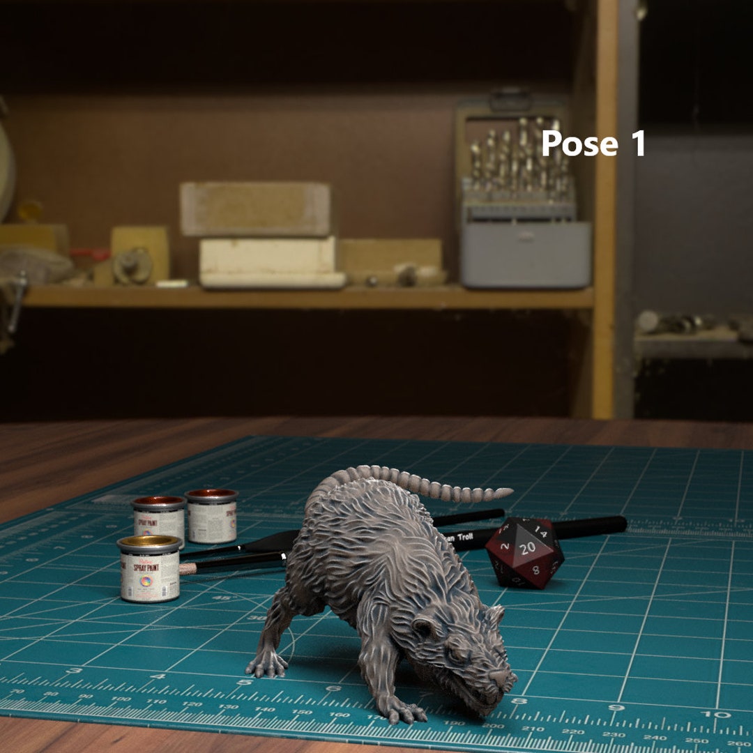 Giant Rats 28mm or 32mm D&D Resin Miniature Dungeons and Dragons ...