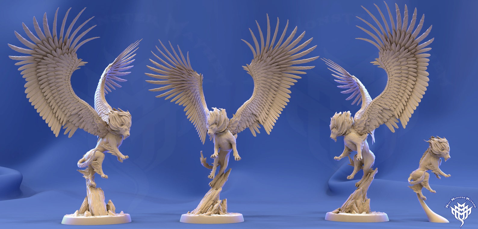 Celestial Winged Lion 3D Resin Printed Miniatures Dungeons and Dragons ...