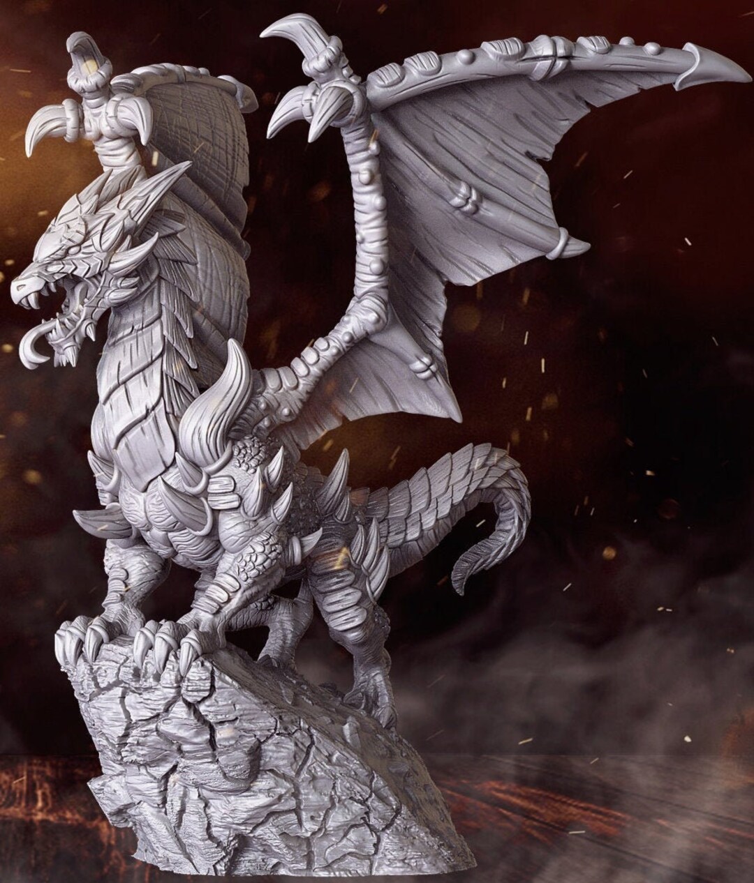 Dragon Lord "kalzreg"" Resin Miniature / 28mm / 32mm / DND / Pathfinder ...