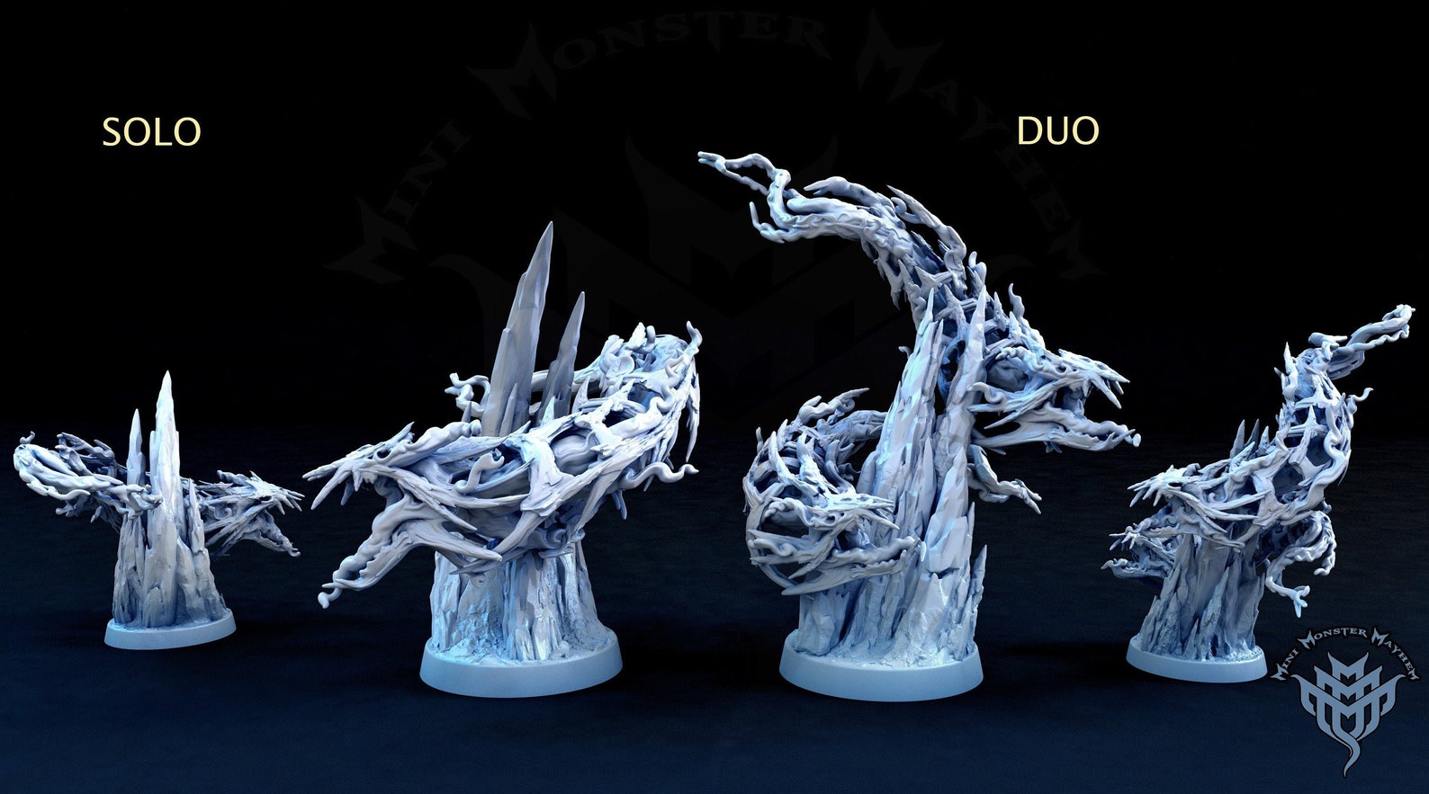 Undead Ice Serpents 3D Resin Printed Miniature D&D Dungeons - Etsy