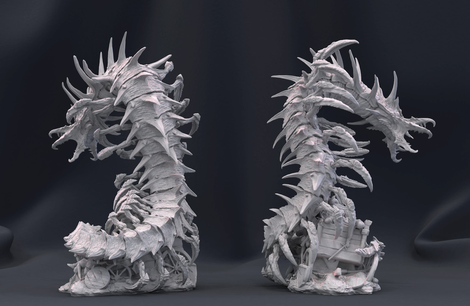 Remorhaz Ice Polar Worm 28mm 3D Printed Miniature D&D Dungeons and ...
