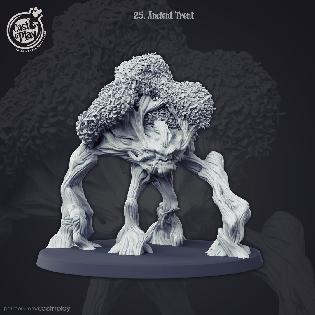 Ancient Treant Animated Tree Monster Mini D&D Resin Printed 32mm 28mm ...