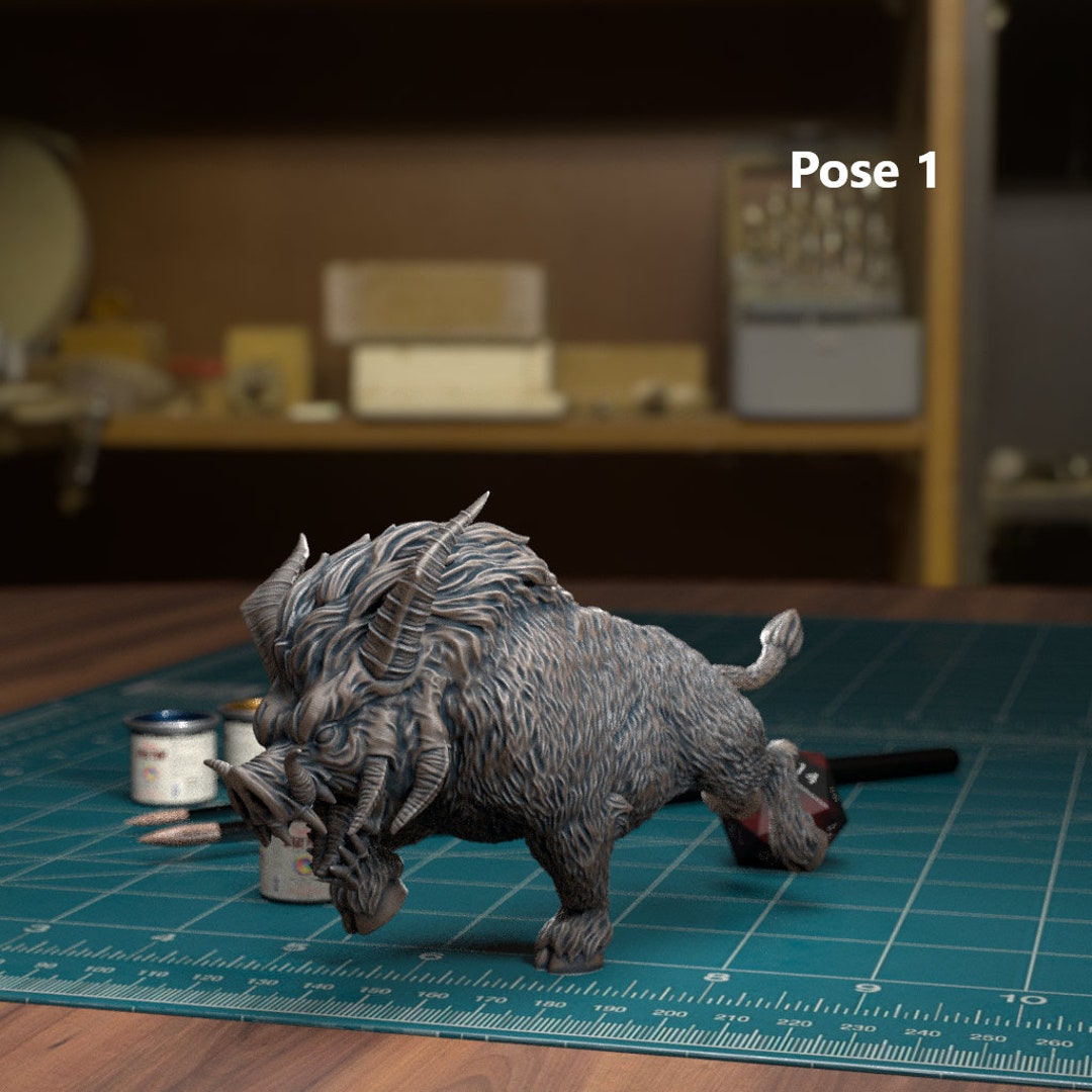 Boars 28mm or 32mm D&D Resin Miniature Dungeons and Dragons Pathfinder ...