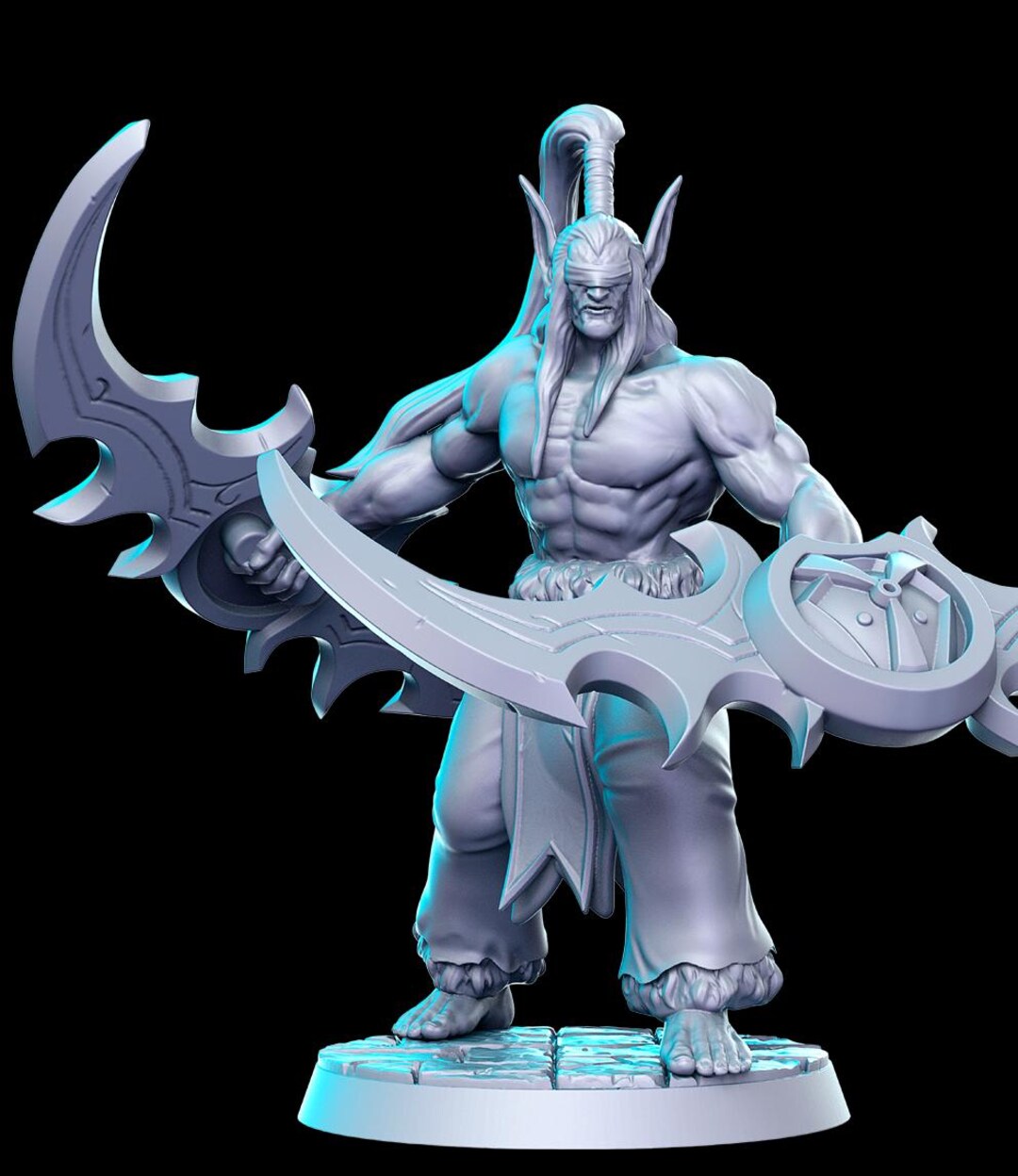 Illidan the Betrayer Demon Hunter Sorcerer Night Elf 28mm 32mm D&D ...