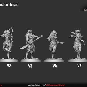 Female Werewolves - Werewolf Madness 28mm or 32mm Miniatures Dungeons ...