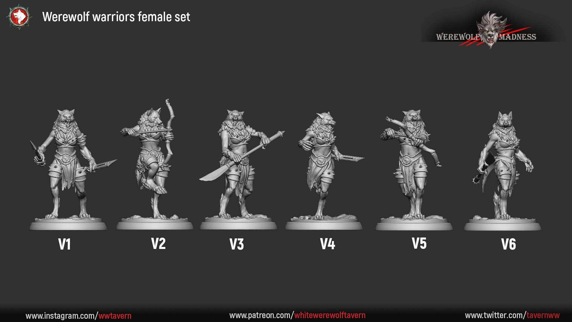 Female Werewolves Werewolf Madness 28mm or 32mm Miniatures - Etsy UK