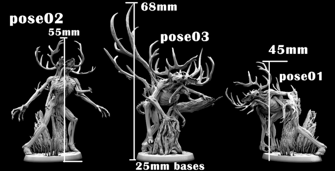 Wendigo Cryptid 28mm 3D Resin Printed Miniature Dungeons and Dragons ...