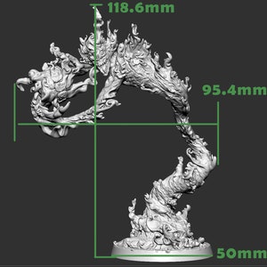 Fire Elemental Construct 28mm 3D Resin Print Miniature Dungeons and ...