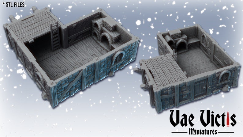 Modular House Cottage 28mm or 32mm Miniature D&D Scenery | Etsy