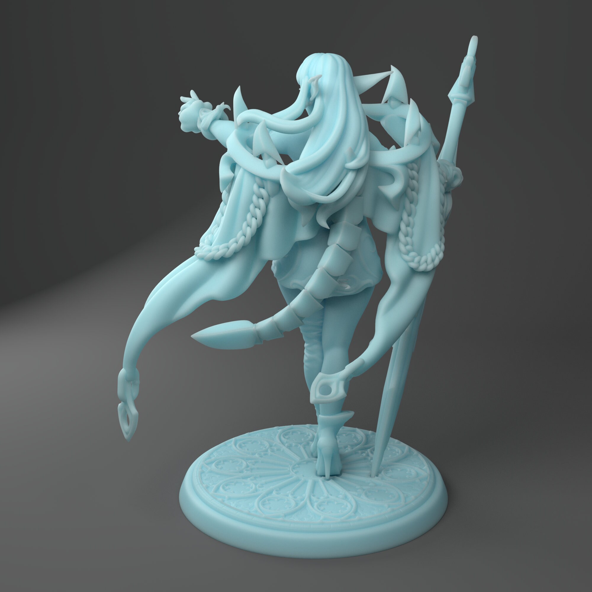 Sexy Female Silver Dragon Elf D&D 3D Resin Printed 28mm - Etsy