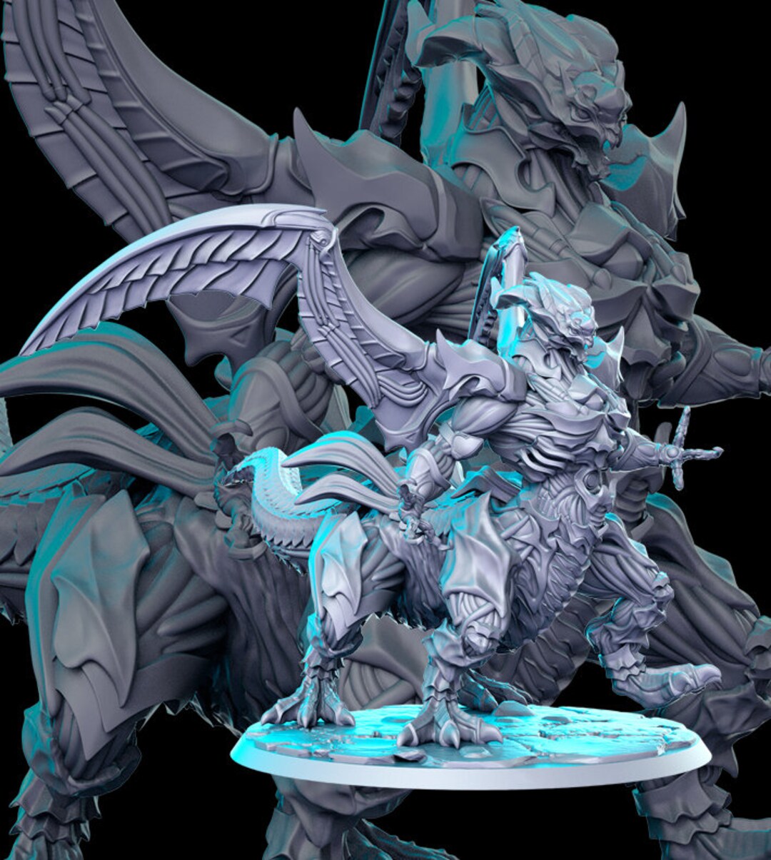 Warforged Battledragon - RPG Monsters D&D Resin 32mm 28mm Miniature ...