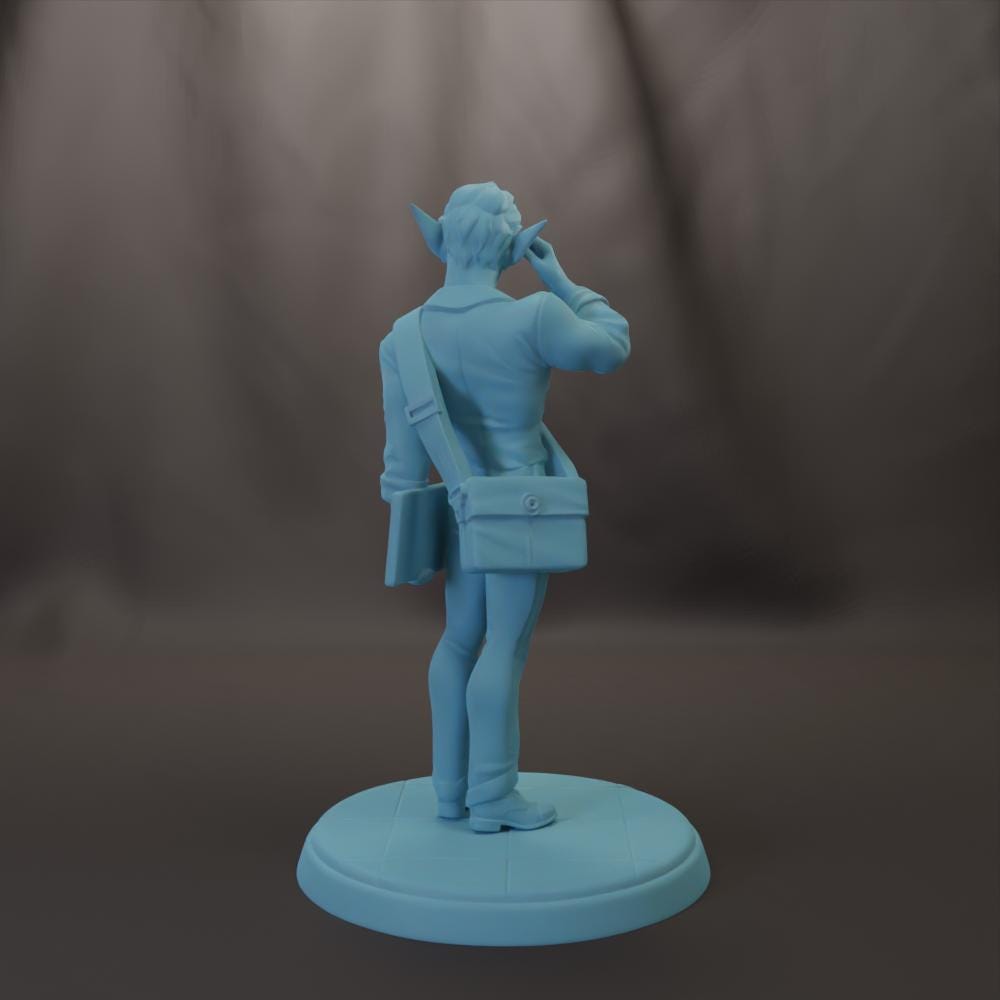 Programmer Elf College Student Figure Mini D&D Resin 28mm 32mm or 54mm ...