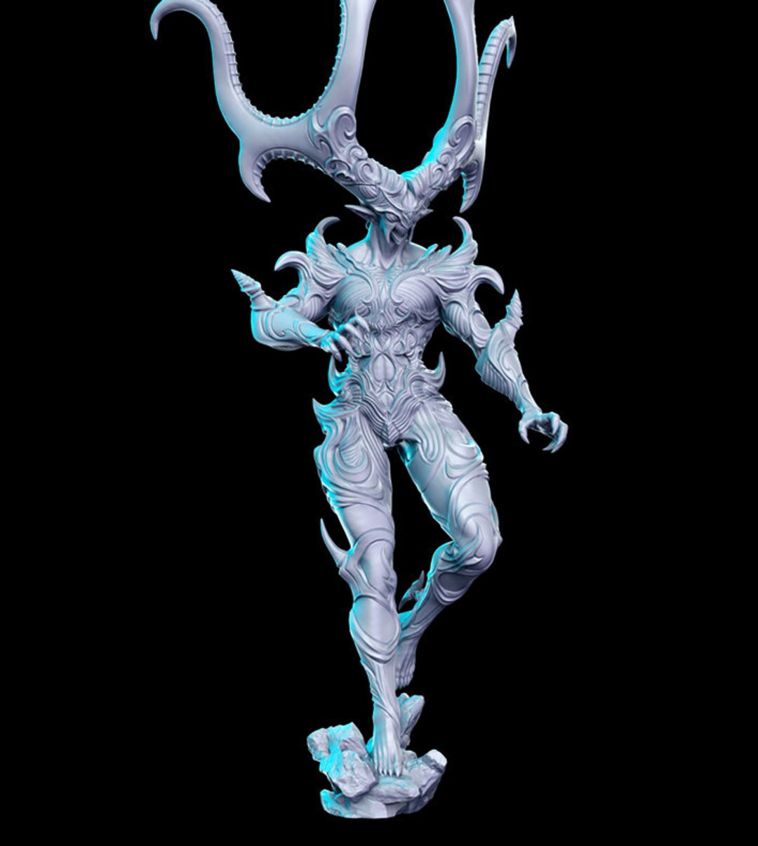 Ifrit FFXIV Demon Mini 28mm or 32mm D&D Resin Miniature Dungeons and ...