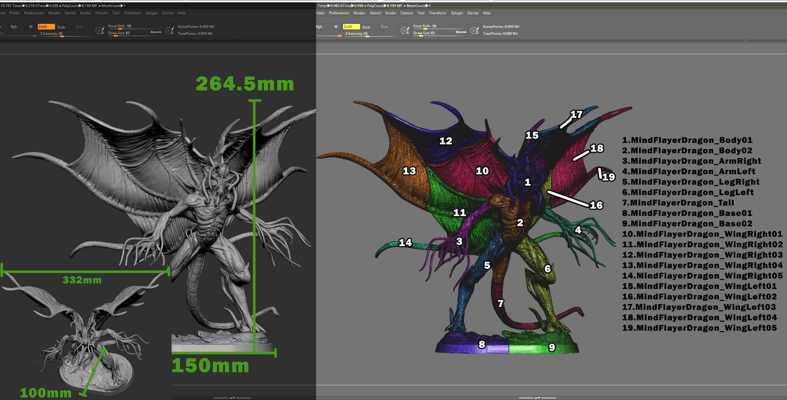 Illithid Cthulu Brainstealer Mind Flayer Dragon Gargantuan - Etsy