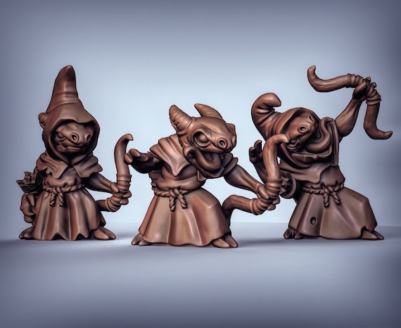 Bow Cave Kobold Lizard Humanoid 28mm or 32mm D&D 3D Resin | Etsy