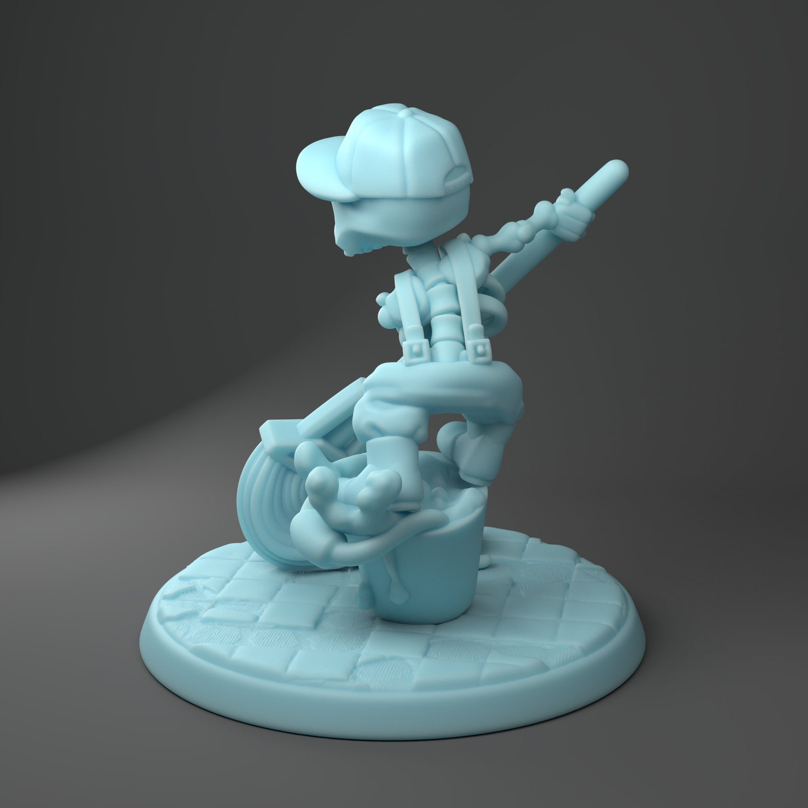 Moppy Cute Skeleton Janitor D&D Resin Printed 28mm or 32mm - Etsy