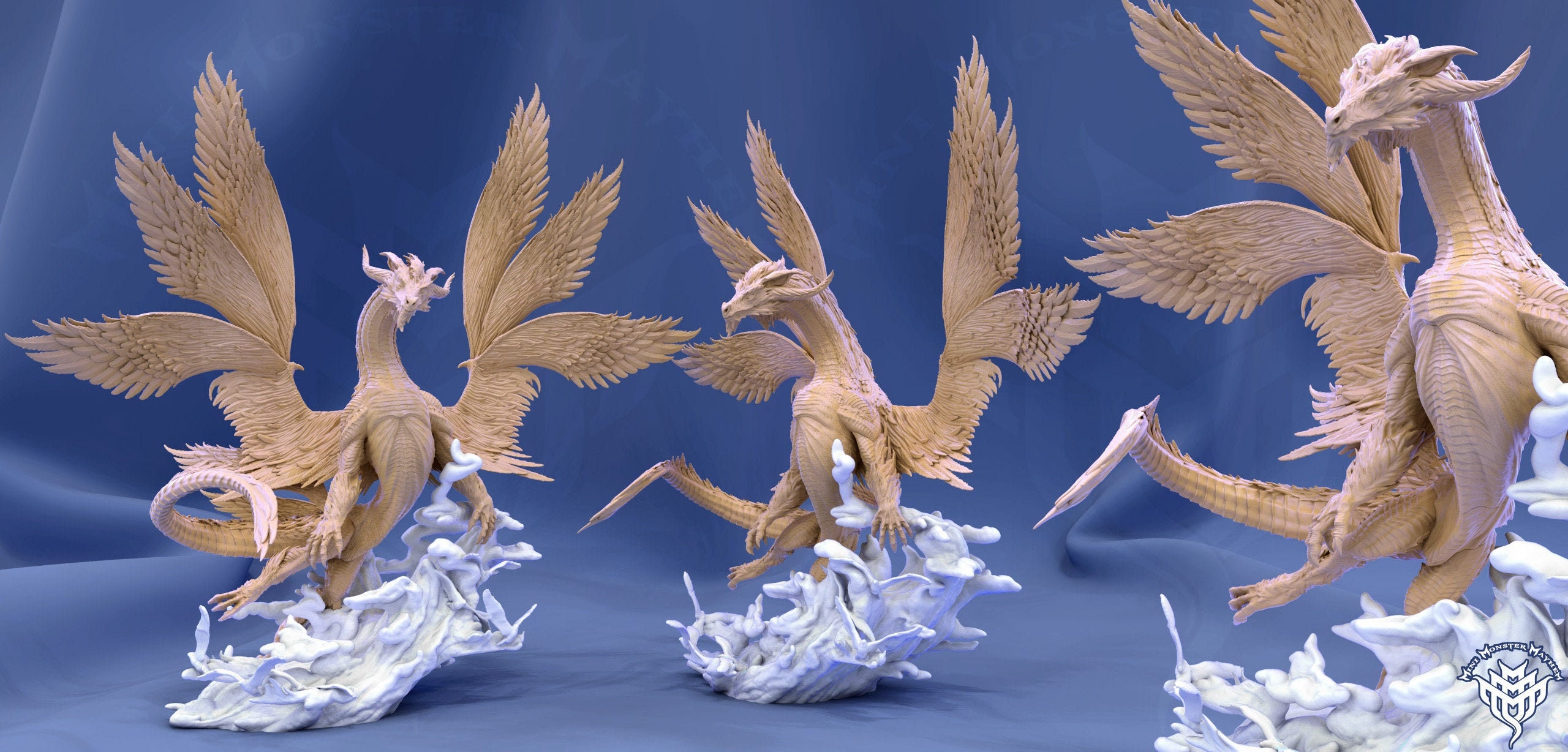 Royal Feathered Colossal Dragon 28mm 3D Resin Printed Miniature ...