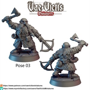 Hill Dwarf Clan Fighters 28mm or 32mm D&D Resin Miniature Dungeons and ...