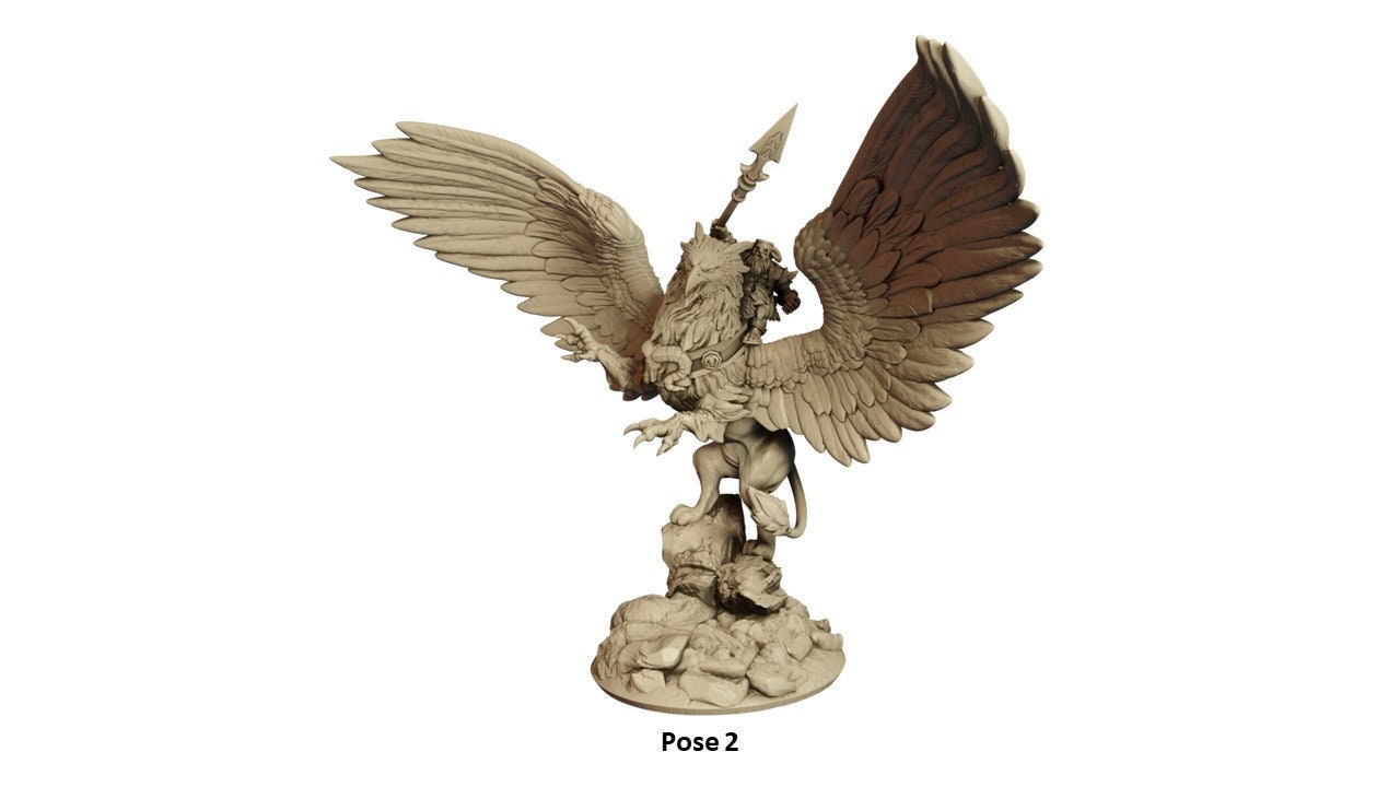 Dwarf Griffon Riders 28mm / 32mm D&D 3D Resin Printed - Etsy