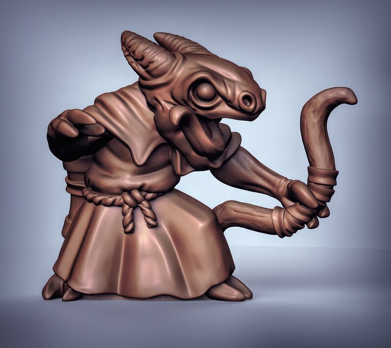 Bow Cave Kobold Lizard Humanoid 28mm or 32mm D&D 3D Resin Printed ...