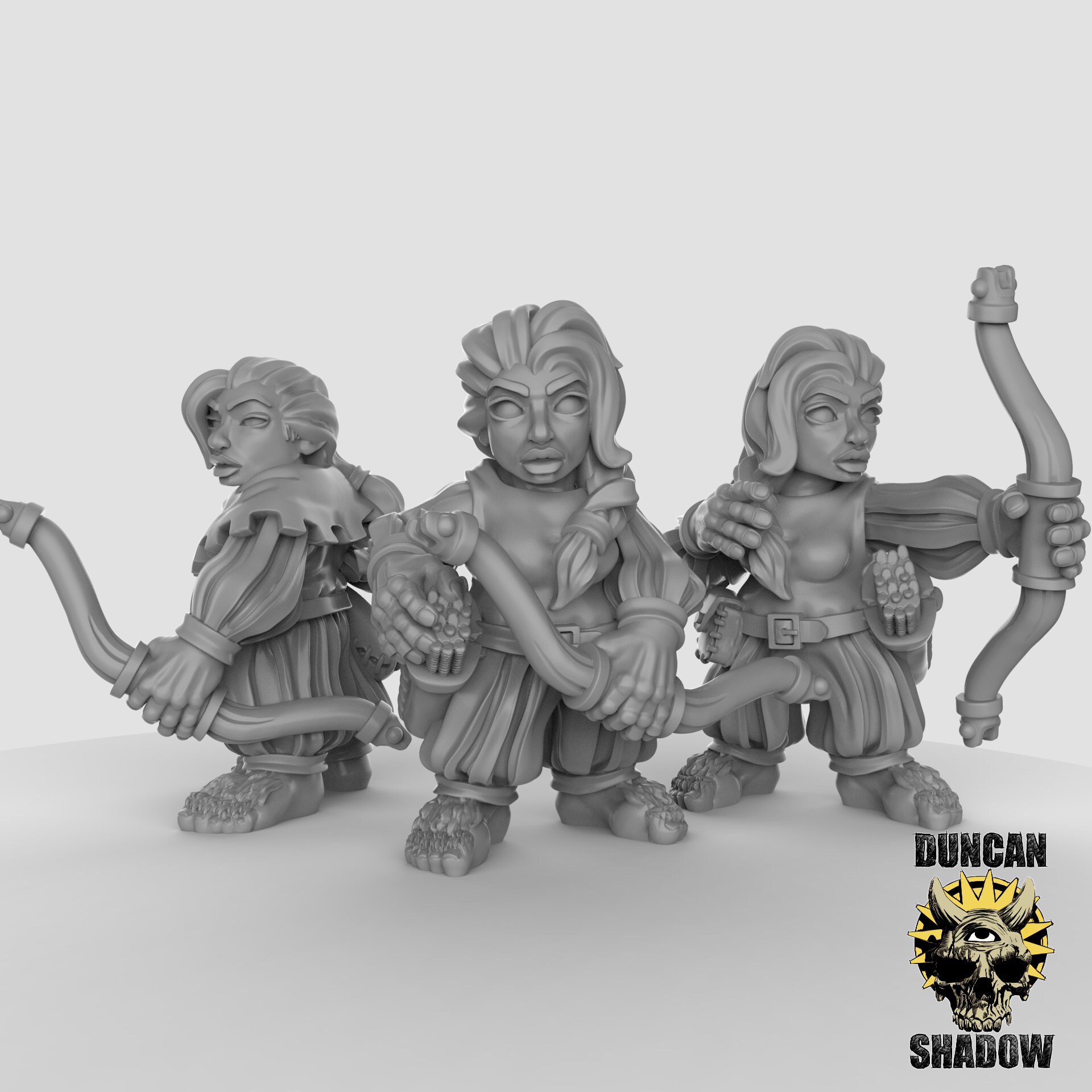 Female Halfling Rangers 28 or 32mm 3D Resin Printed Miniatures - Etsy UK