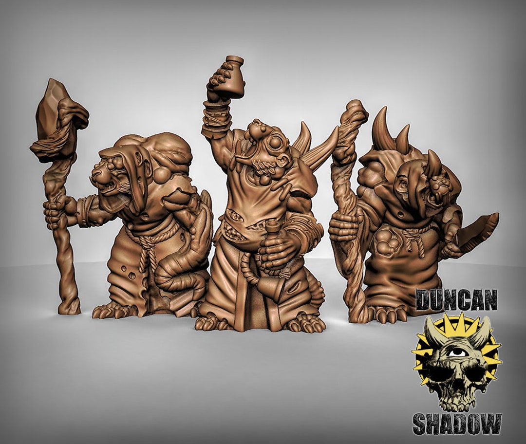 Plague Priest Skaven 28mm or 32mm D&D 3D Printed Miniatures - Dungeons ...