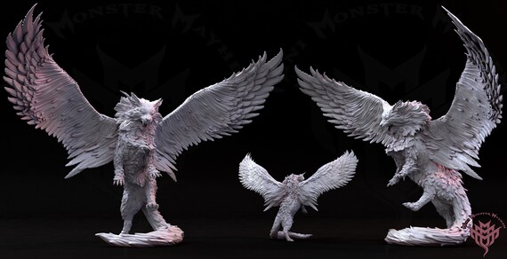 Winged Celestial Cat Sabu Lord 3D Resin 28mm Miniatures | Etsy