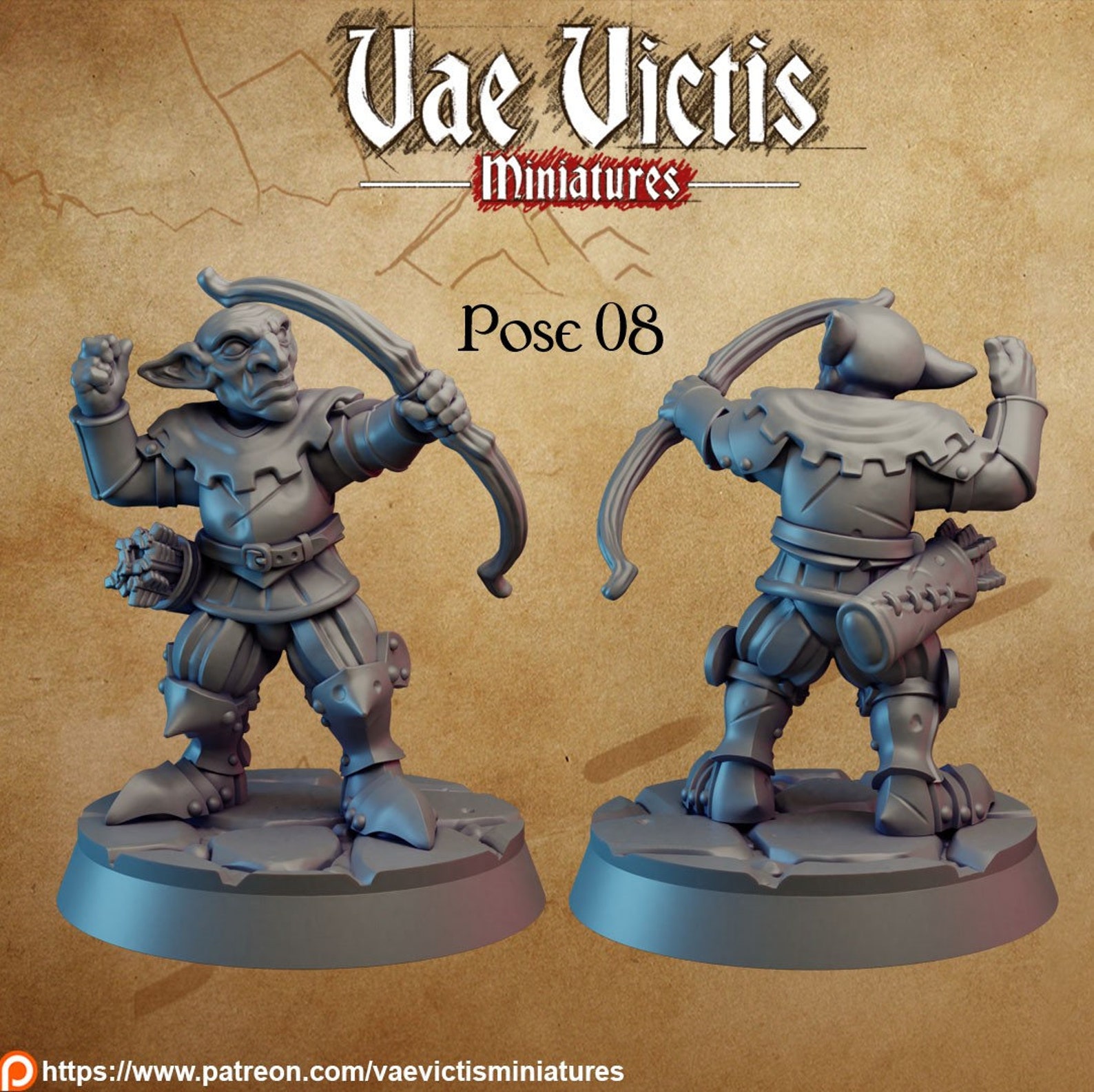 Goblin Militia Soldier Minis 28mm 32mm D&D Resin Miniature Dungeons and ...