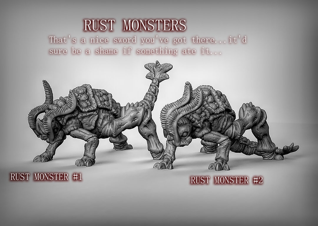 Rust Monster D&D Miniature 3D Printed Resin Dungeons and Dragons ...