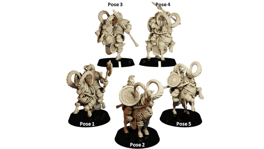 Dwarf Goat Raiders 28mm / 32mm D&D 3D Resin Printed Miniature Dungeons ...