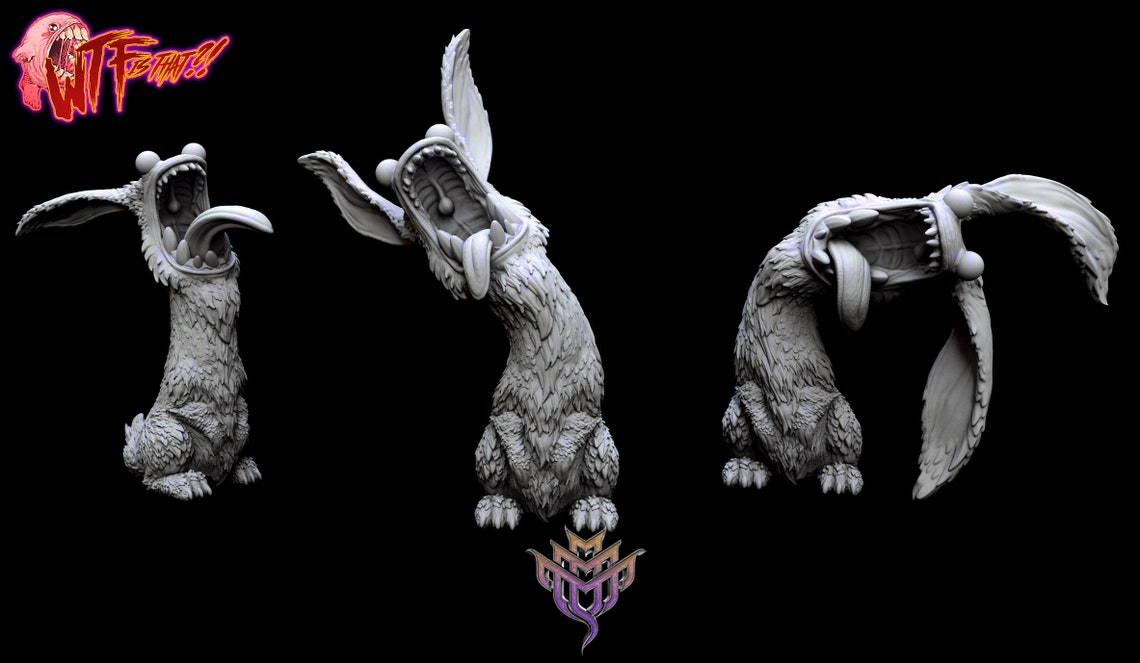 Cottontail Menace Rabbit Monster WTF is THAT Mini Resin Miniatures D&D ...