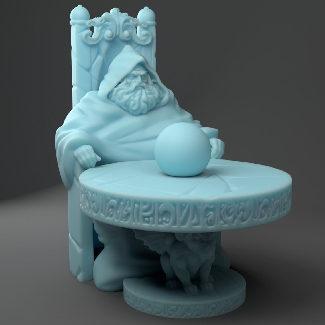 Wizard Pondering Orb Meme Figure D&D Resin 28mm 32mm 54mm - Etsy