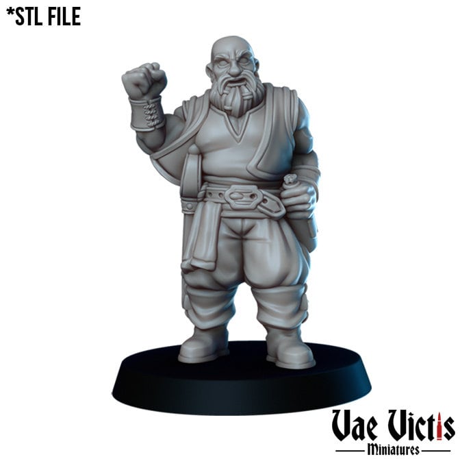 Dwarf Pirate Mini 28mm 32mm D&D 3D Resin Print Miniature | Etsy