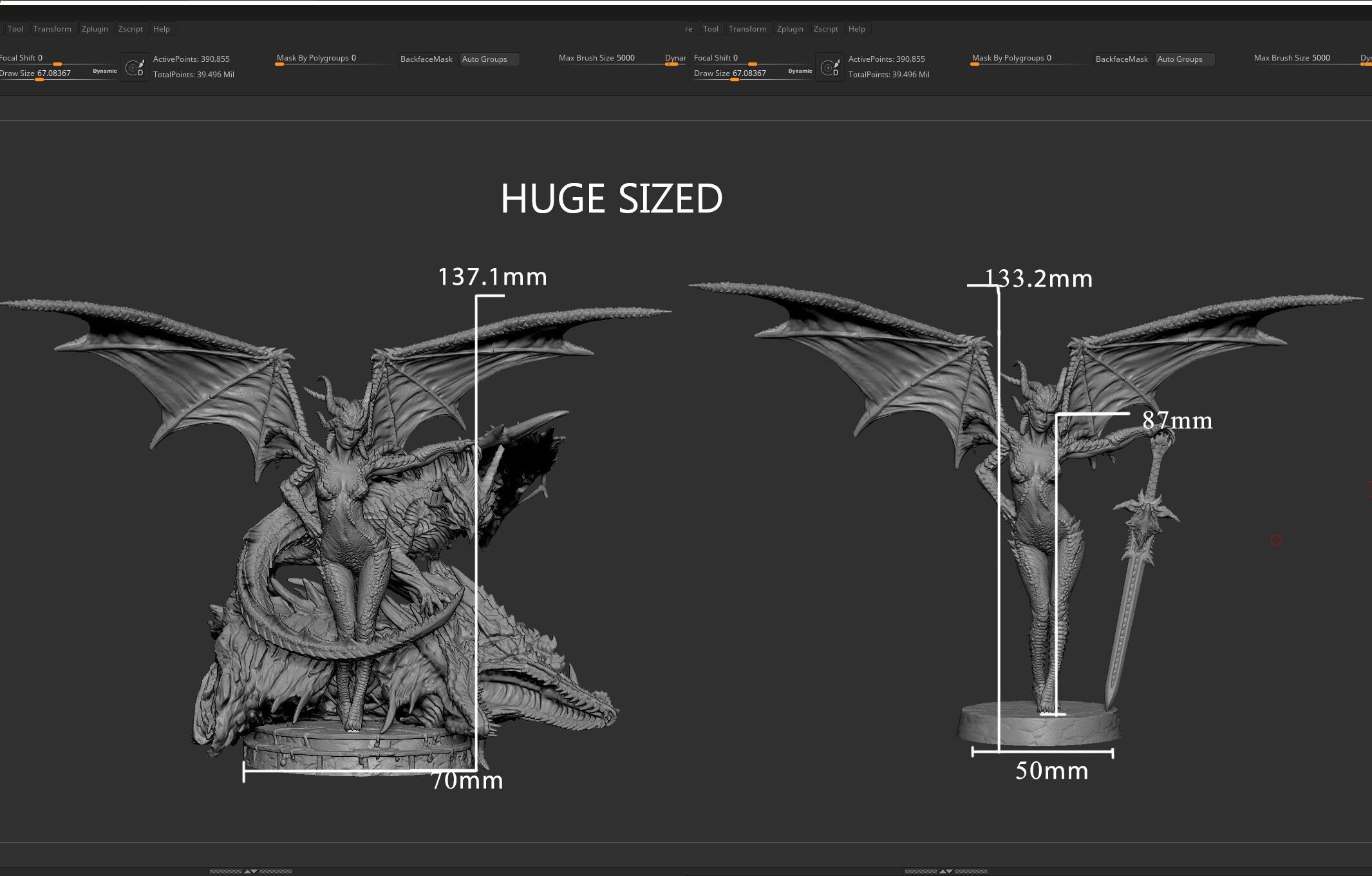 Sexy Tiamat Queen of Chaos Avatar Resina 3D Printed Miniature - Etsy México