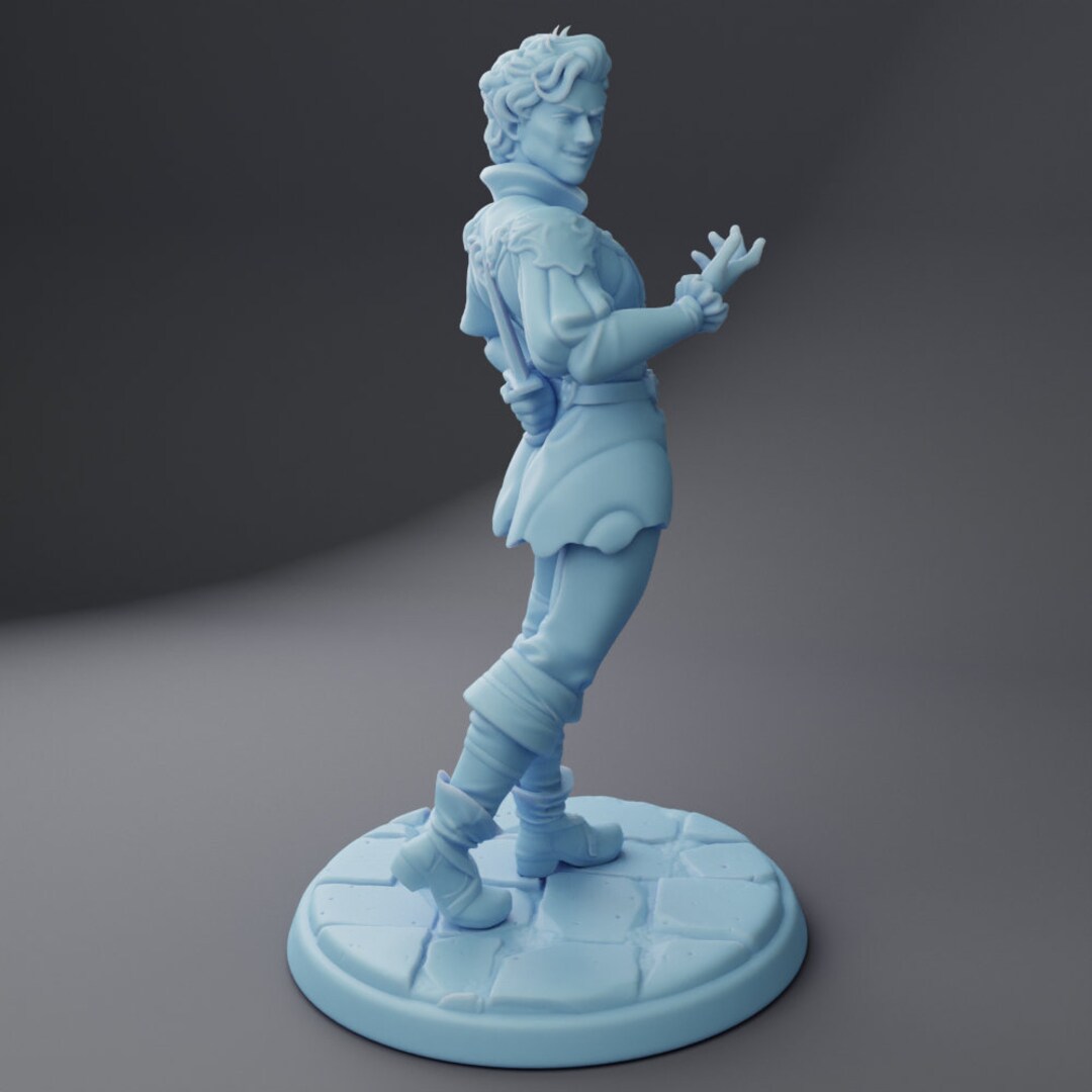 Ashton the Vampire 28mm 32mm 54mm or 75mm Statue D&D Resin Miniature ...