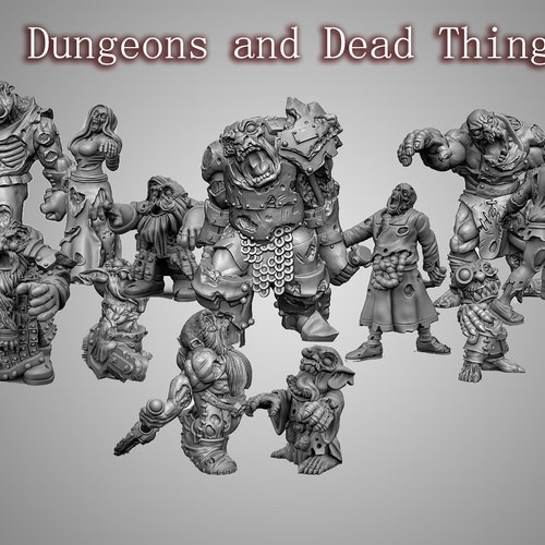 Zombie Orcs Miniatures for Dungeons & Dragons Pathfinder - Etsy