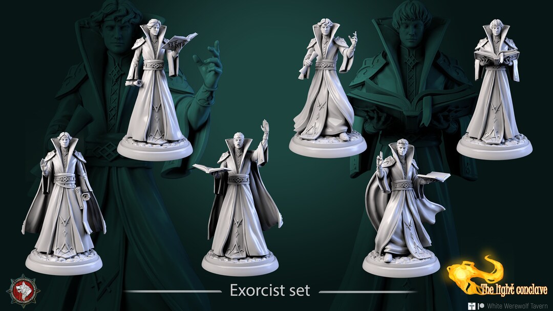 Exorcist Clerics 28mm or 32mm D&D Resin Miniature Dungeons and Dragons ...