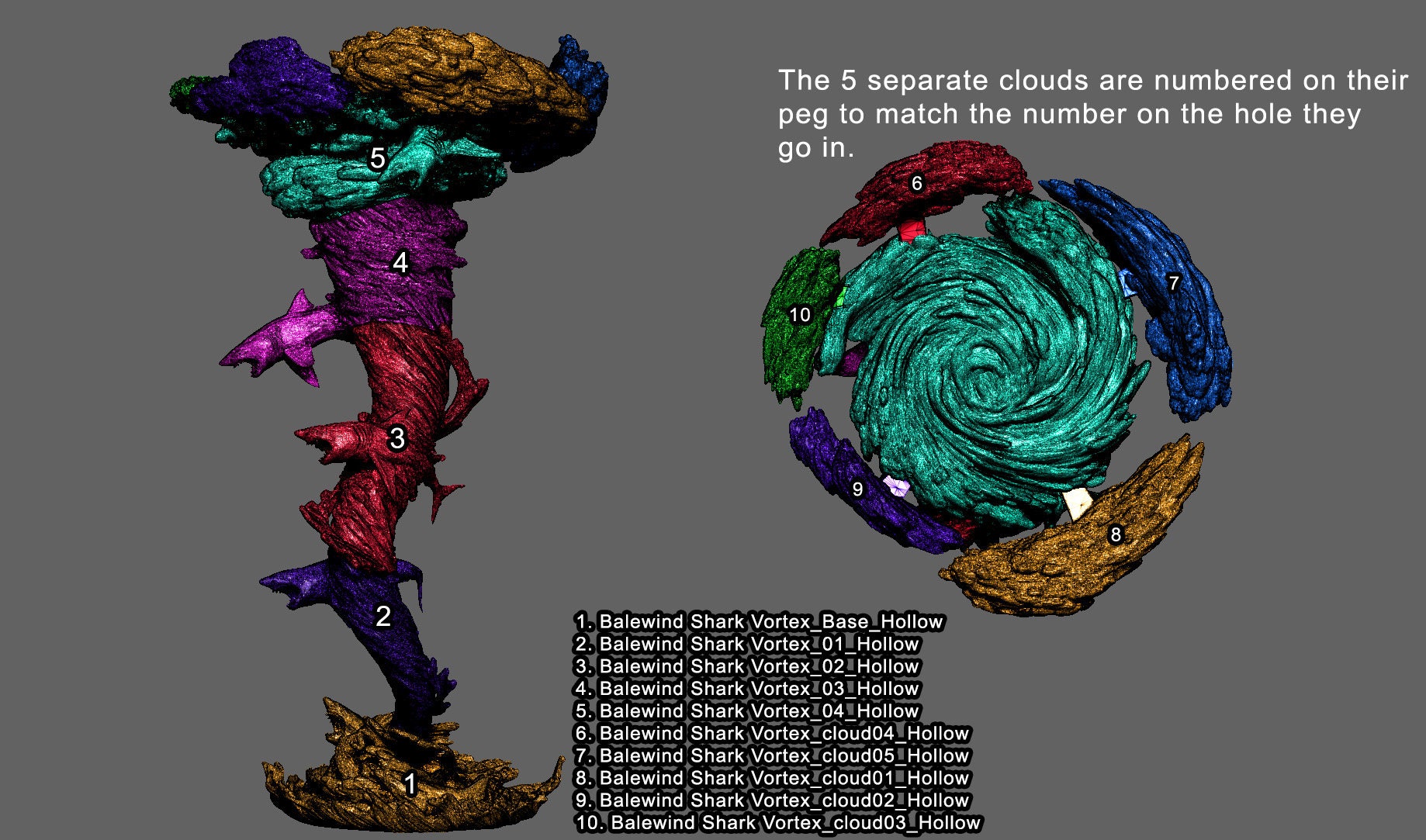 Sharknado Balewind Vortex 28mm 3D Resin Print Miniature Dungeons and ...
