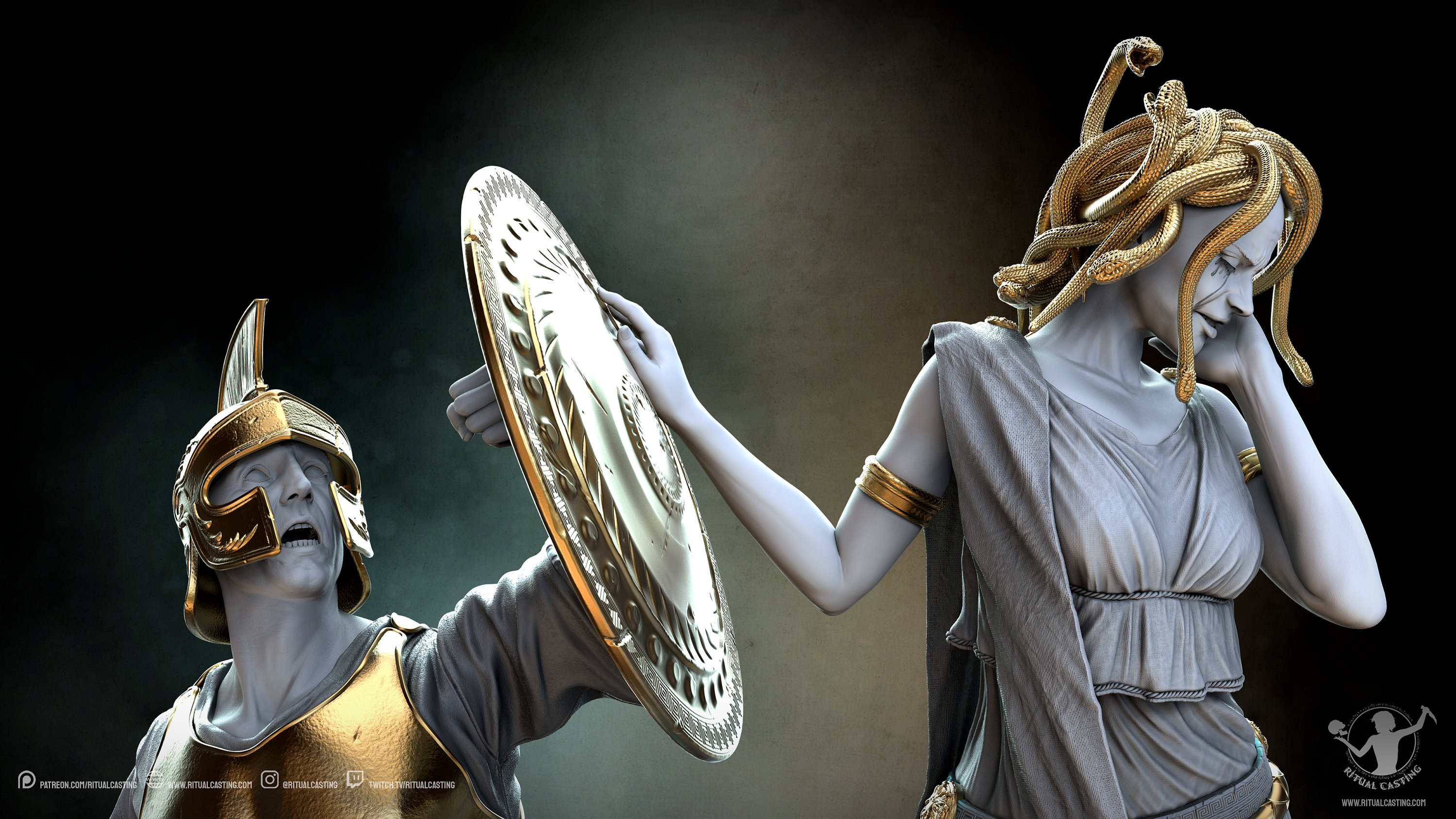 Medusa Cursed Priestess of Athena 1:10th Scale Model NSFW & | Etsy