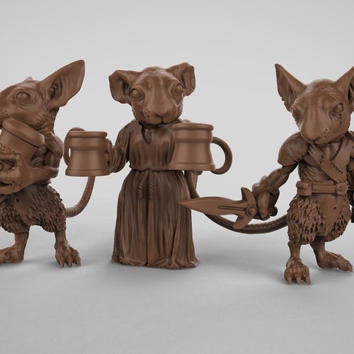 Mousling Musin Sorcerer Creatures 28mm D&D Miniatures 3D Resin - Etsy