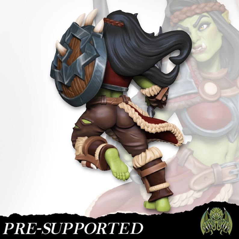 Draxa SFW and NSFW Orc Warrior 28mm 32mm D&D Resin Mini Dungeons and ...