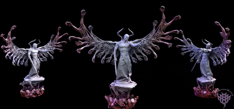 Corrupted Celestial Lovecraftian Hand Wing Angel 3D Resin - Etsy