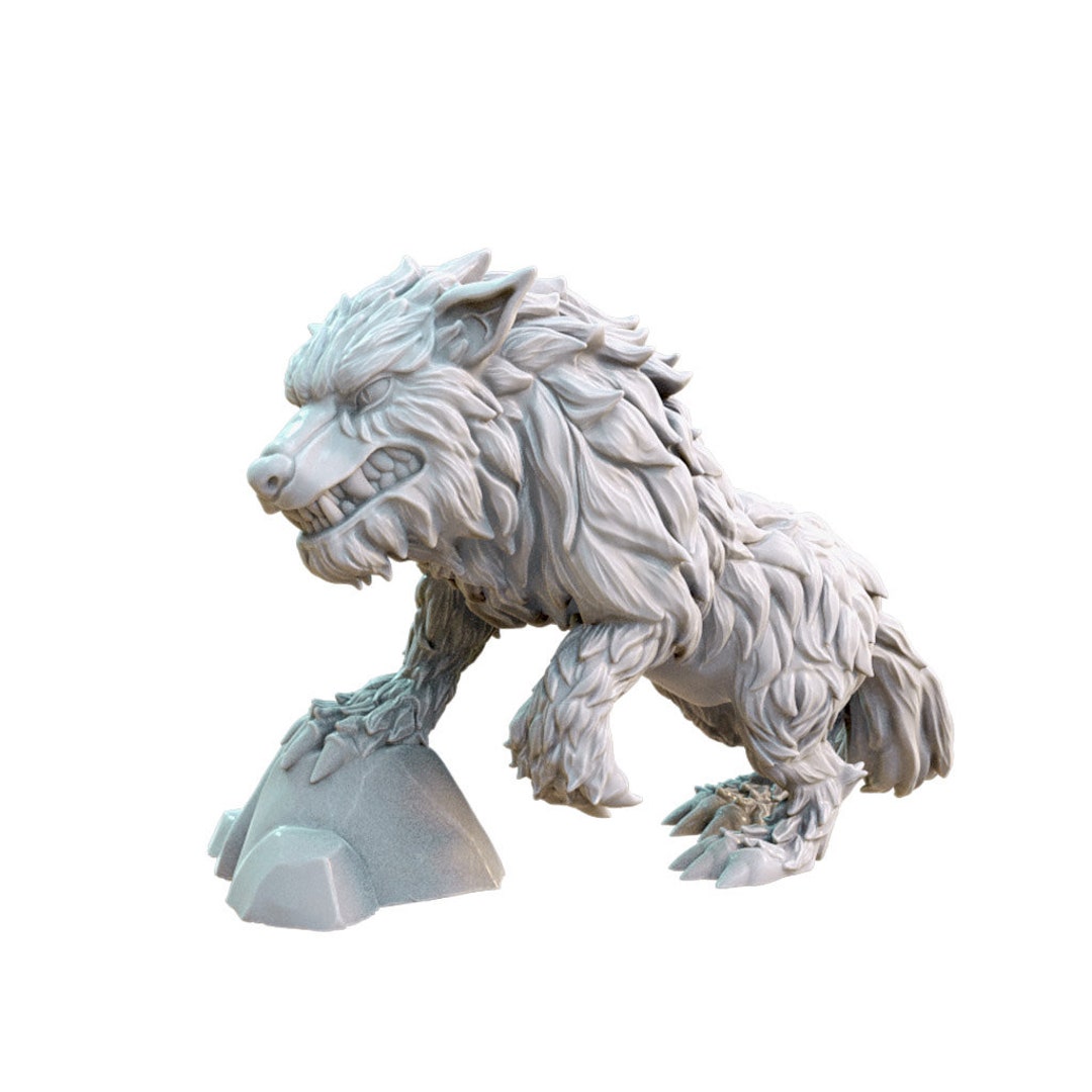 Worg Monstrosity D&D Mini Resin 28mm 32mm Miniature Dungeons and ...