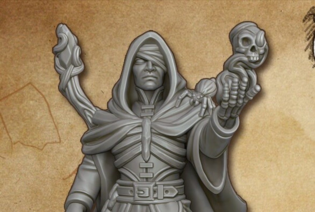 Necromancer Character 28mm 32mm D&D Resin Miniature Dungeons and ...