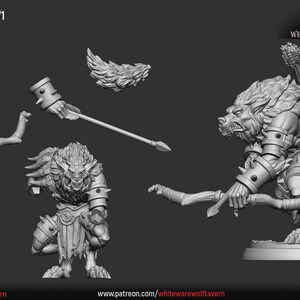 Werewolf Pack - Werewolf Madness 28mm or 32mm Miniatures Dungeons and ...